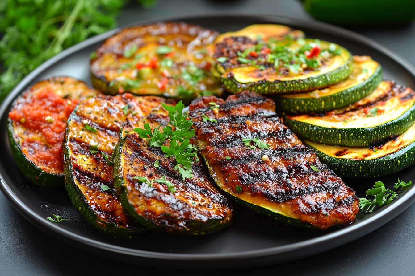 Cheesy Garlic Zucchini Steaks - Easy & Delicious!